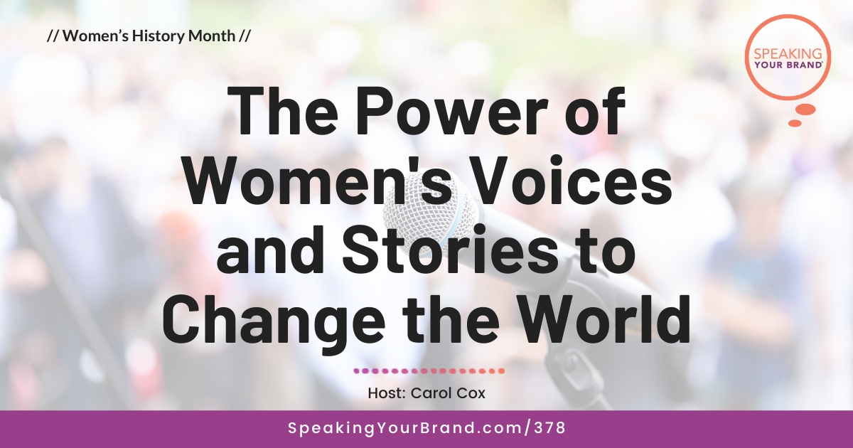The Power of Women’s Voices and Stories to Change the World #IWD2024 ...